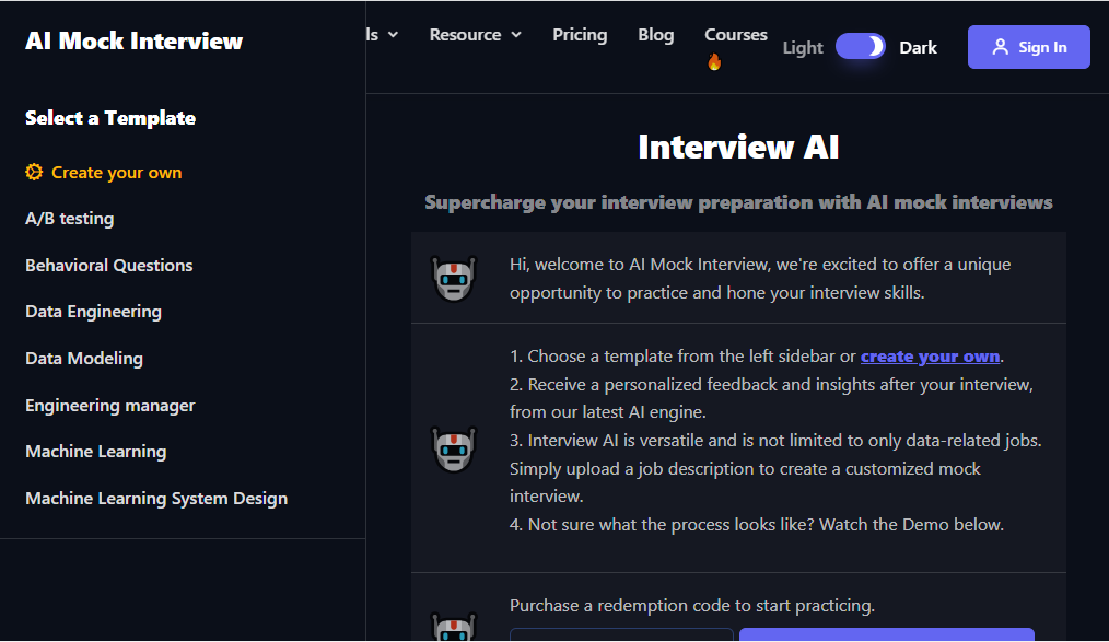 AI Mock Interview