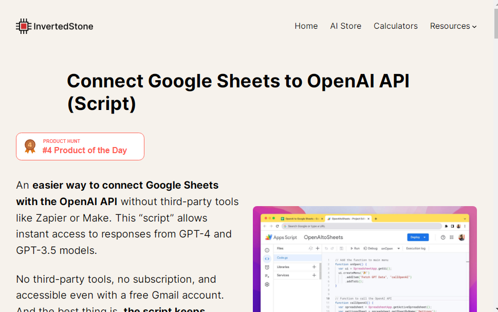 Google Sheets to OpenAI
