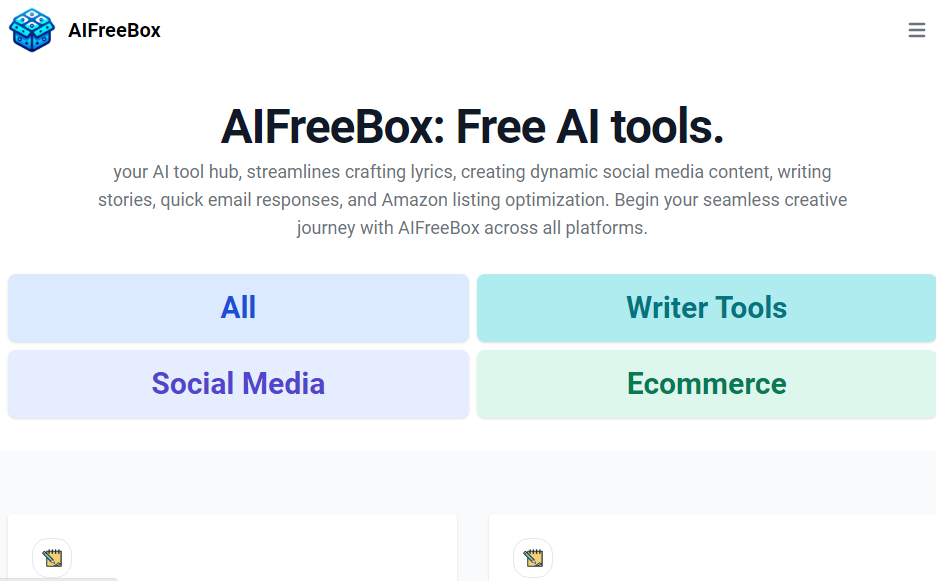 AIFreeBox: Free AI Tools AIFreeBox: Free AI Tools