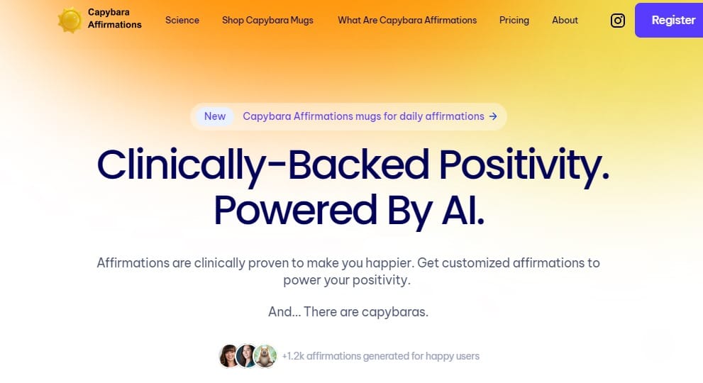 Capybara Affirmations AI
