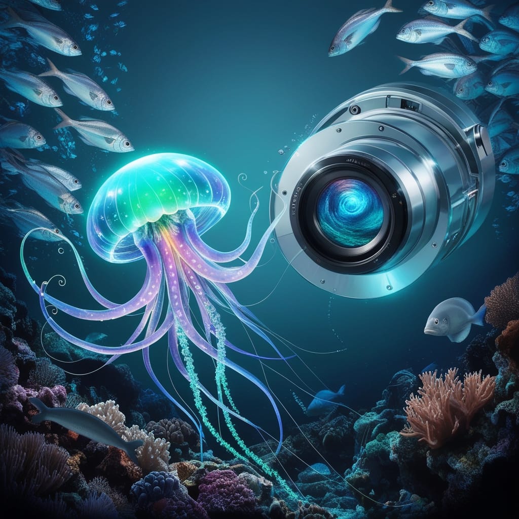 Merging AI with Underwater Photography to Reveal Hidden Ocean Worlds
