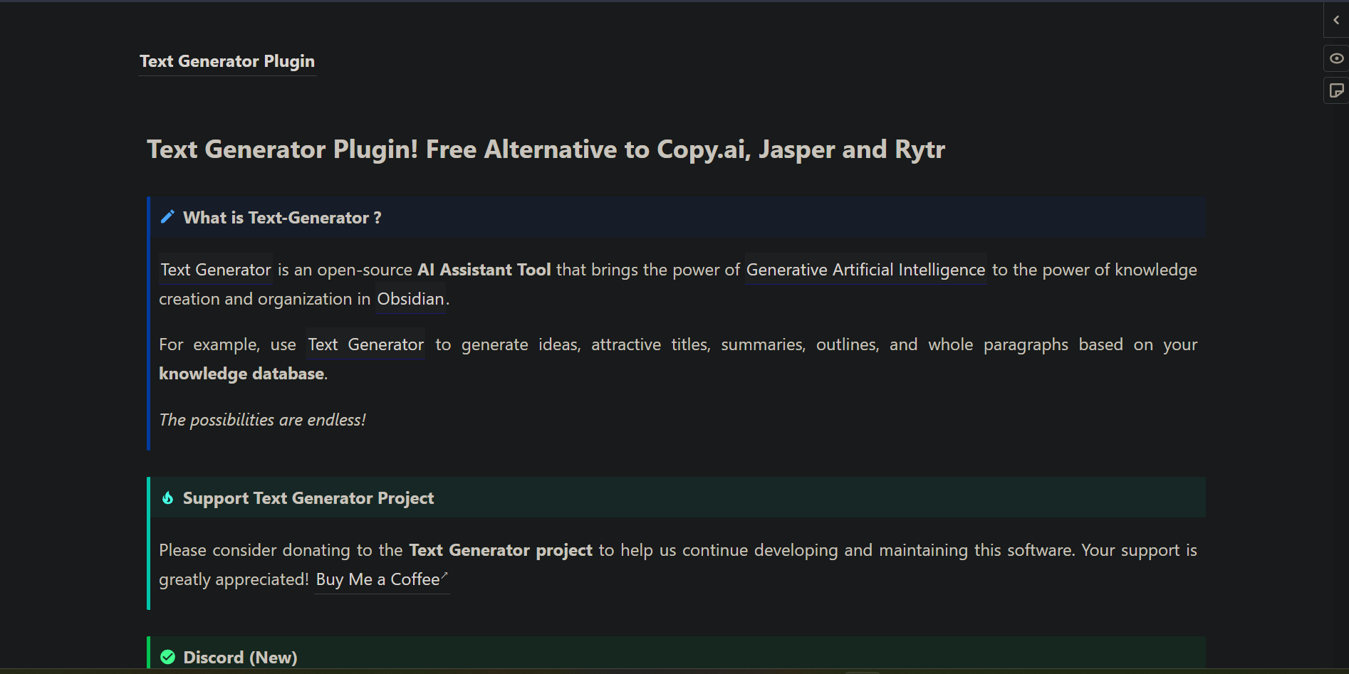 Text Generator Plugin