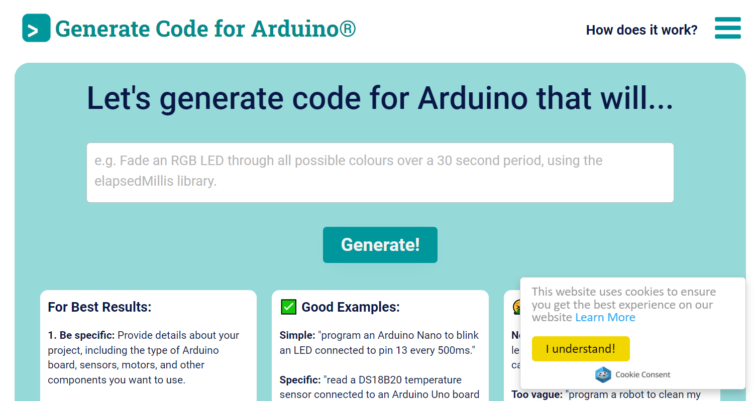 Duino Code Generator