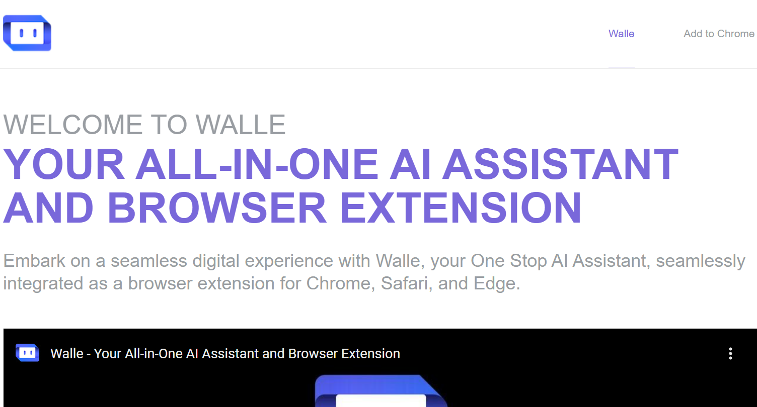 Walle - Your All-in-One AI Copilot