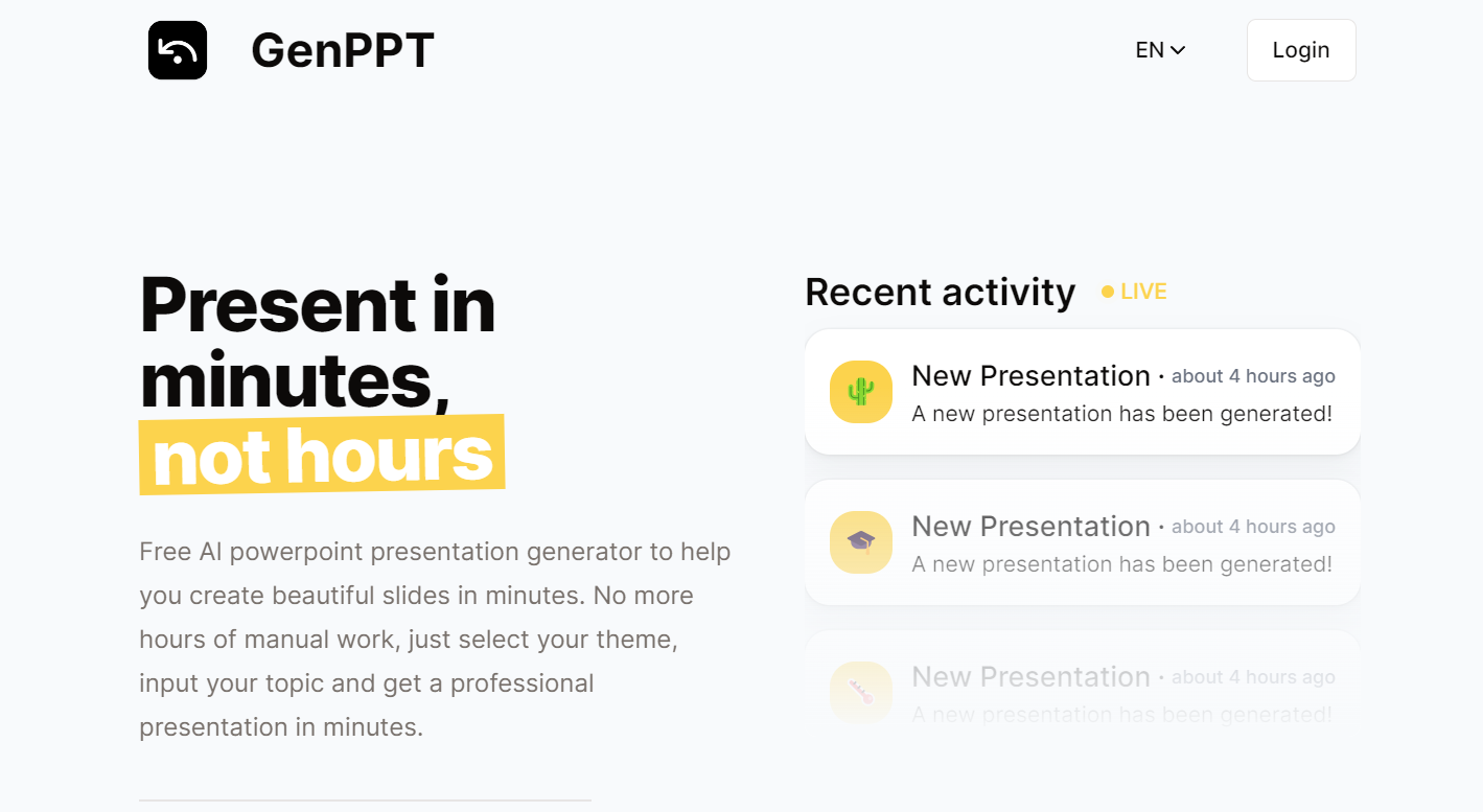 GenPPT - AI PowerPoint Generator