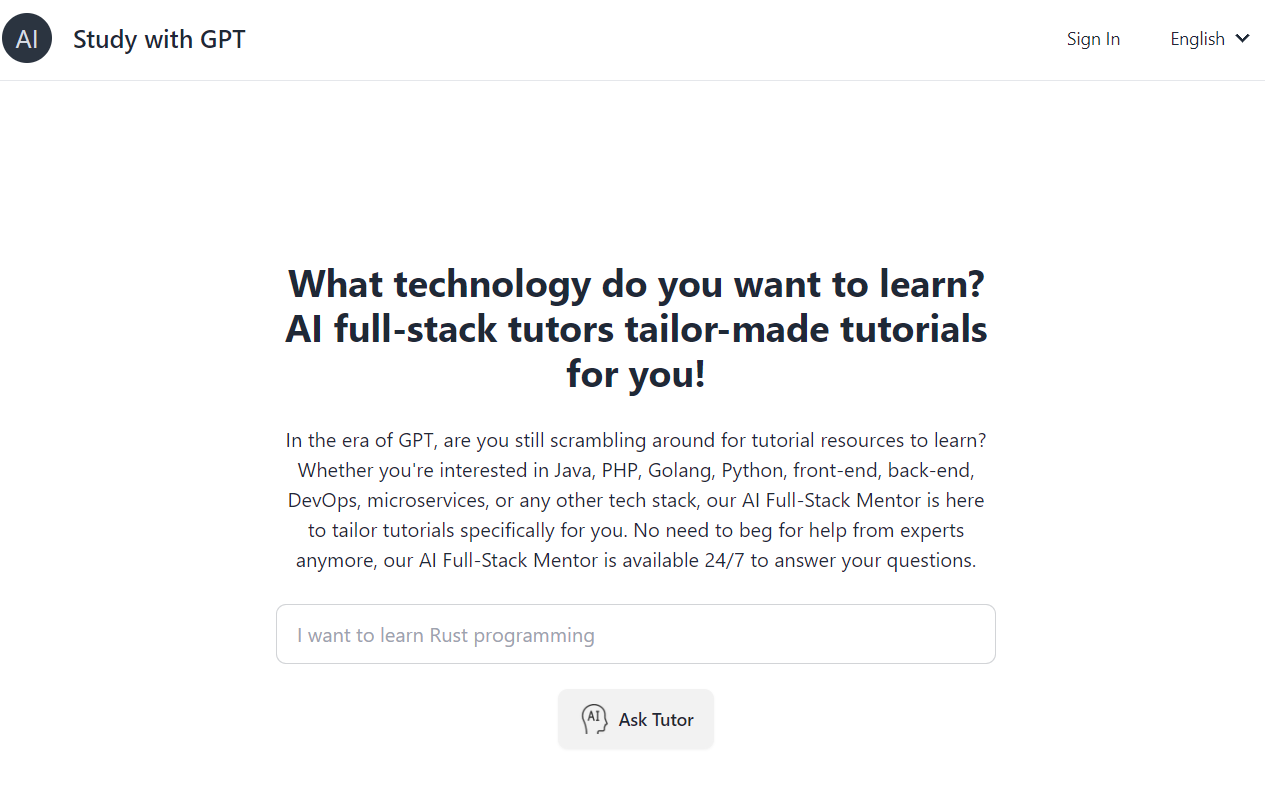 GPT-Powered Full-Stack Learning Hub