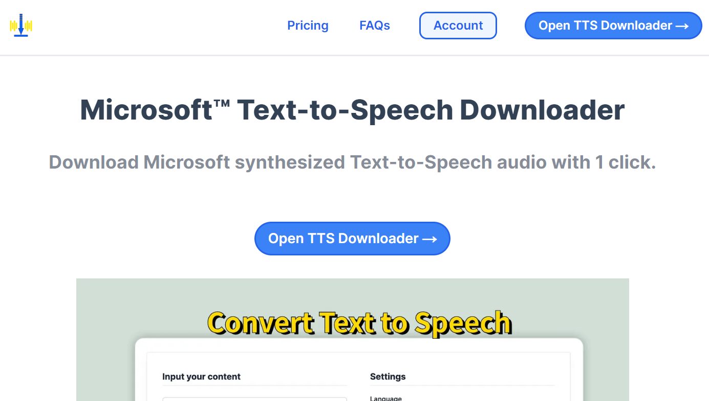 Microsoft Text-to-Speech Downloader