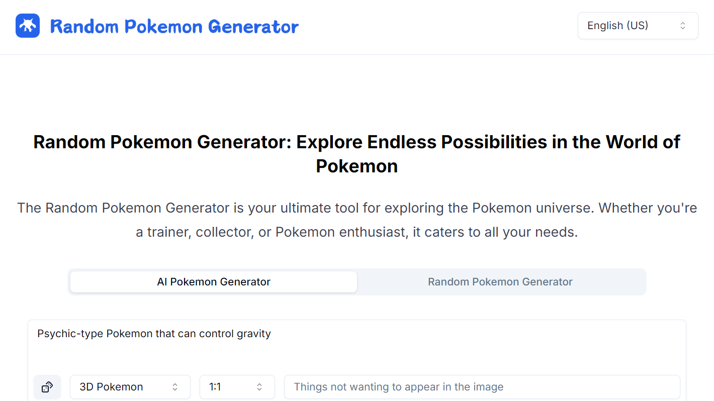 Random Pokemon Generator