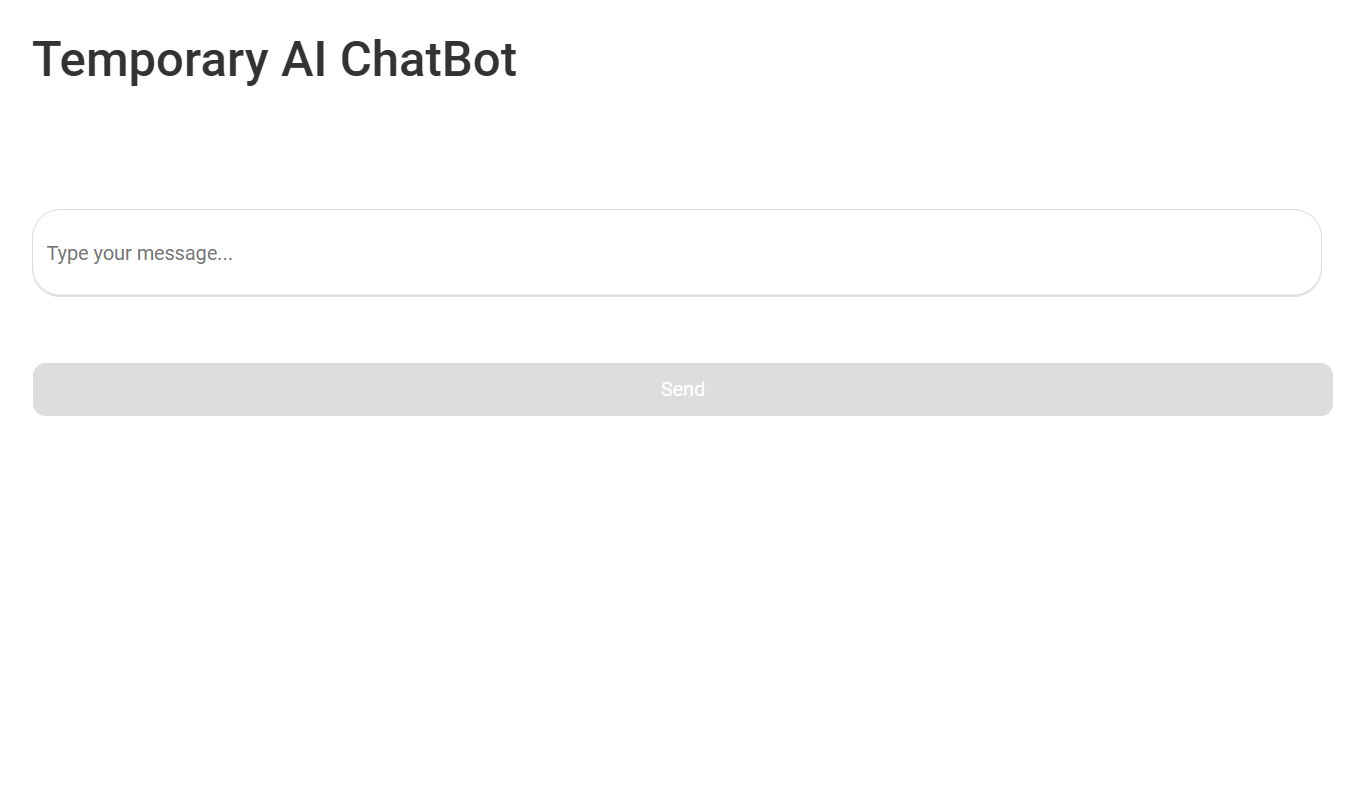 Temporary AI ChatBot - Gemini
