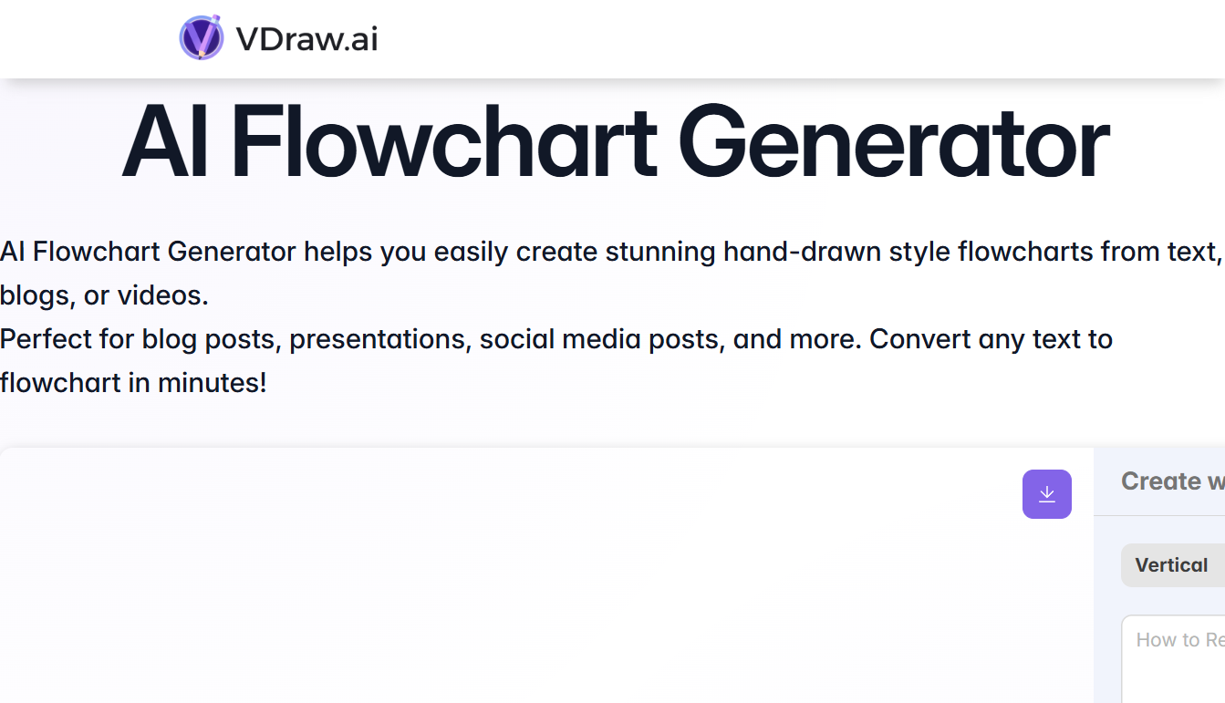 Vdraw's AI Flowchart Generator