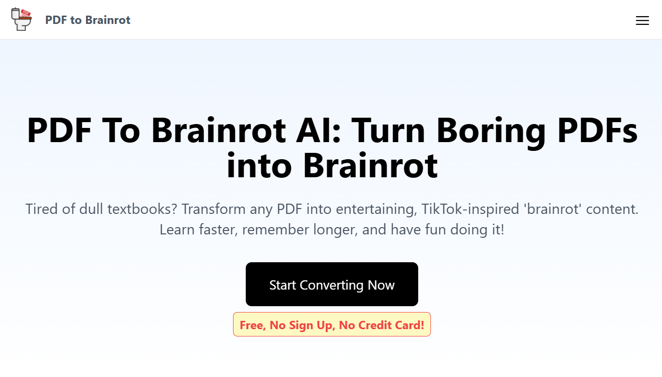 PDF To Brainrot AI