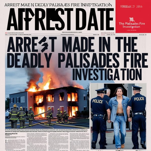 Arrest Made in the Deadly Palisades Fire Investigation